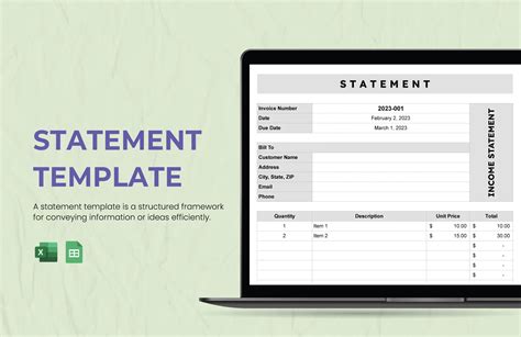 Customer Statement Template In Excel Google Sheets Download Template Net