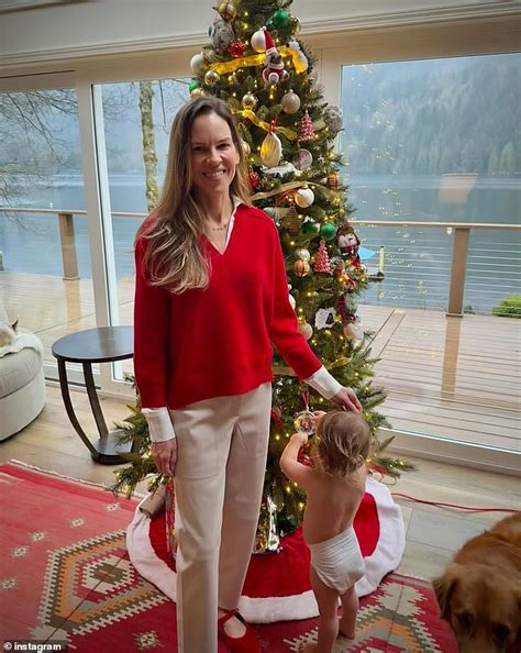 Hilary Swank 50 Shares Rare Photo With One Of Her 20 Month Old Twins As She Celebrates The