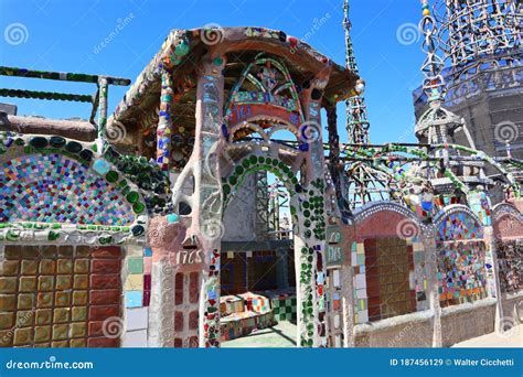 Watts Towers By Simon Rodia Los Angeles California Editorial Stock