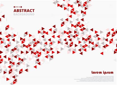 Premium Vector Abstract Red Triangle Geometric Decoration Background