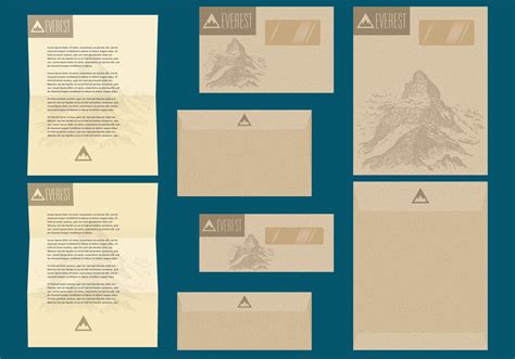 Rustic Letter And Envelope Templates 122750 Vector Art At Vecteezy