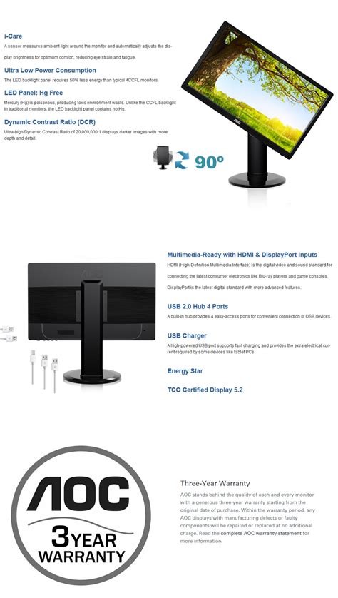Buy AOC E2460PHU FHD 24in TN Monitor E2460PHU PC Case Gear Australia