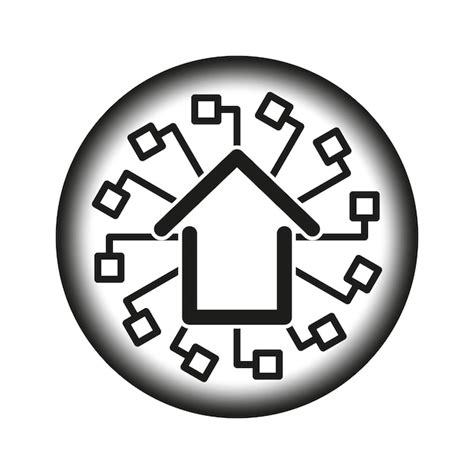 Premium Vector Home Automation Concept Smart Technology Icon Digital Network Modern Graphic