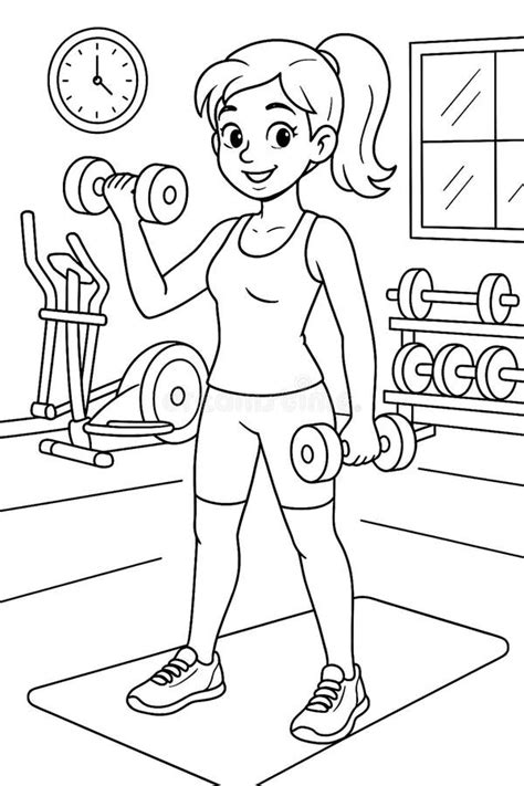 Gym Equipment Coloring Pages 2025