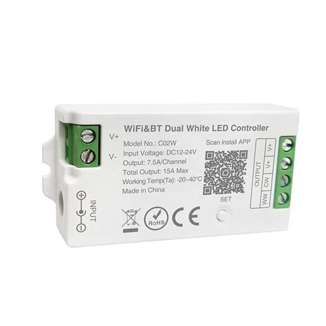 C01wc02w Wifiandbluetooth Single Colordual White Led Controller Derun Led
