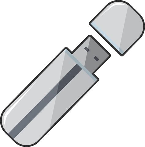 Icône De Clé Usb Dans Un Style Plat Illustration Vectorielle Vecteur Premium