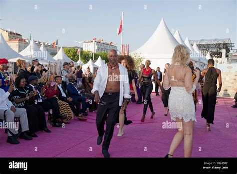 Models Parade With The Necklaces Of Charlène Assoni Jewelry Designer