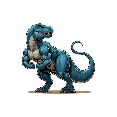Premium Vector A Blue Dinosaur With A Blue Body And A White