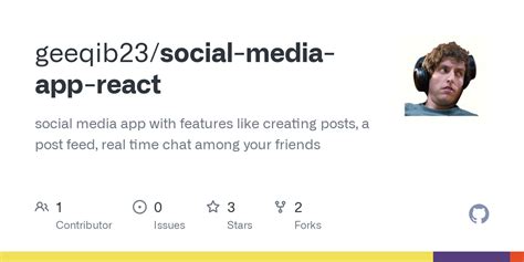Github Geeqib23 Social Media App React Social Media App With