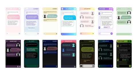 Chatbot Window Set User Interface Of Application With Online Dialogue