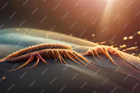 Premium Photo A Close Up Of A Worm On A Surface With The Sun Behind It