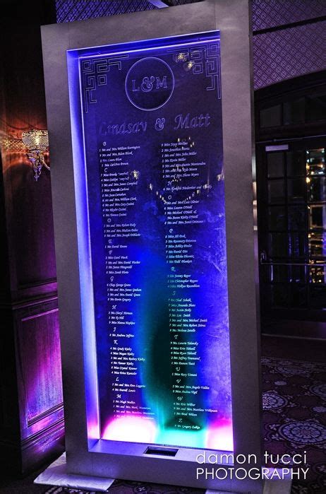 Led Wedding Seating Chart Inspiration For An Elegant Wedding Engraved