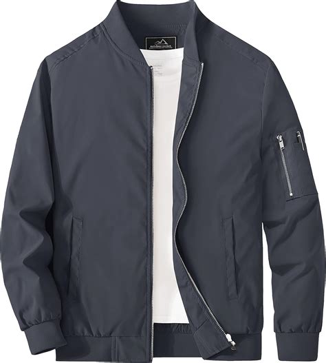 Buy Magcomsen Mens Jacket Lightweight Windbreaker Bomber Jacket