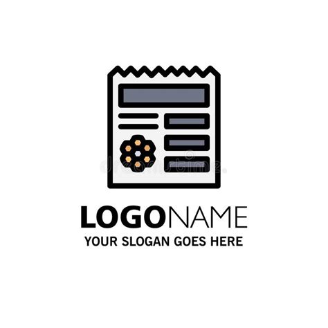 Basic Ui Manu Document Business Logo Template Flat Color Stock Vector Illustration Of