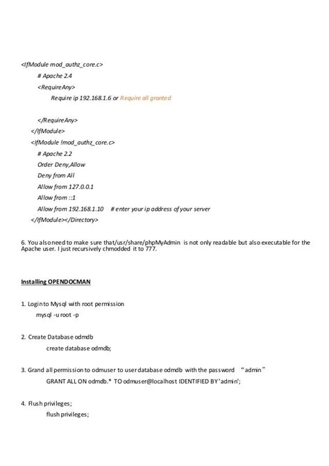 document management opendocman and lamp installation on cent os