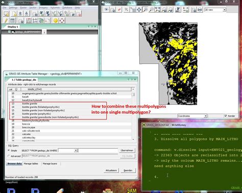 Geoprocessing How To Combine Polygons In A Vector With GRASS Geographic Information Systems