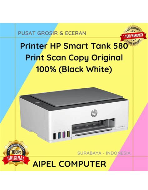 Hp580 Printer Hp Smart Tank 580 Print Scan Copy Original 100 Black