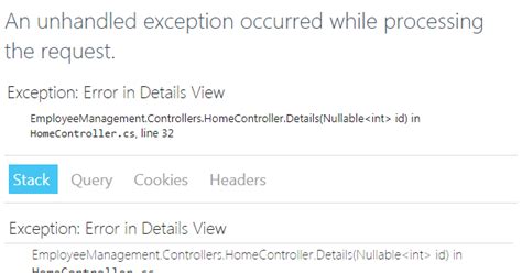 Sql Server Net And C Video Tutorial Global Exception Handling In Core Mvc