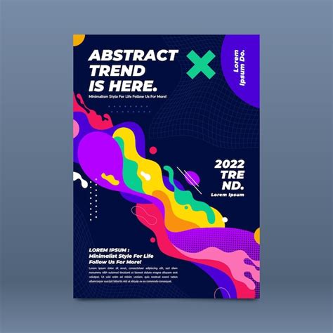 Free Vector Hand Drawn Colorful Abstract Poster Template