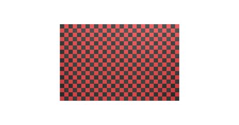 Red And Black Checkerboard Pattern Fabric Zazzle