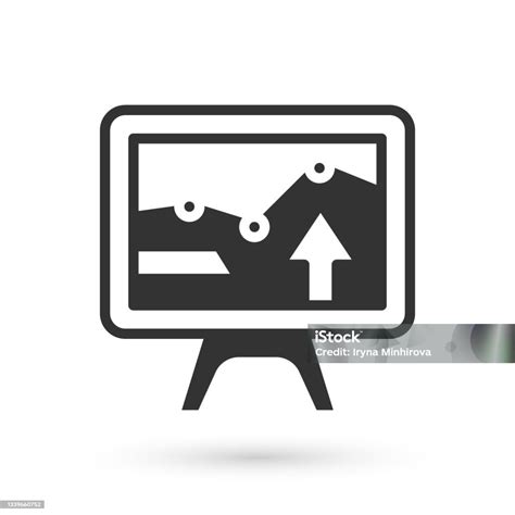 흰색 배경에 격리 된 그래프 차트 아이콘회색 컴퓨터 모니터 텍스트 파일 아이콘을 보고합니다 회계 기호 감사 분석 계획 벡터 개념에 대한 스톡 벡터 아트 및 기타 이미지