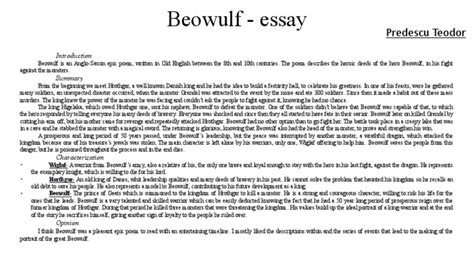Beowulf Essay Download Free Pdf Beowulf English Heroic Legends