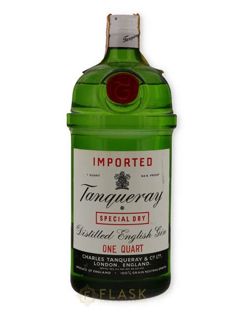 Buy Tanqueray Special Dry Gin Vintage 1970 1980s 1 Quart Flask Wines