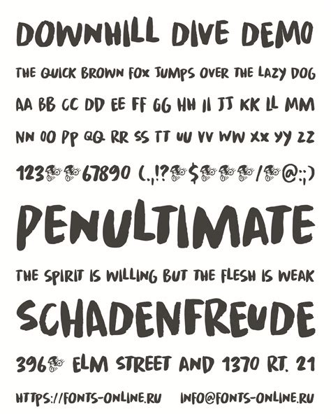 Downhill Dive Demo Font