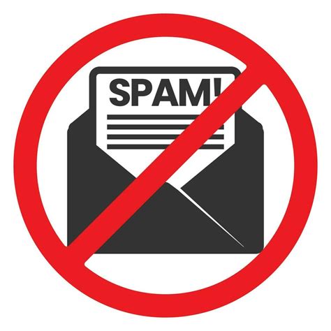 Vector Ilustración De No Lo Hagas Correo No Deseado Mensajes Icono En