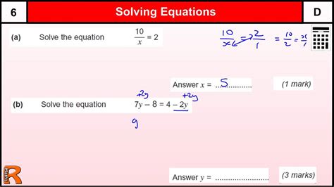 Solving Equations Gcse Maths Revision Exam Paper Practice And Help Youtube