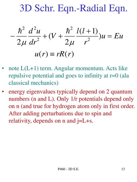 Ppt 3d Schrodinger Equation Powerpoint Presentation Free Download