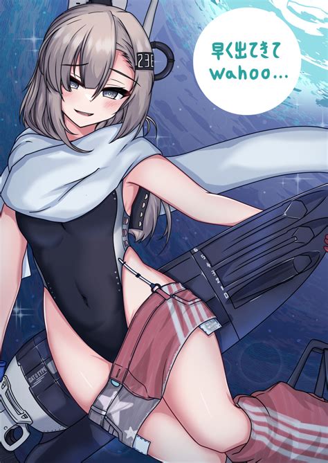 Tokiwa Senkei Wahoo Kancolle Kantai Collection Absurdres Highres 1girl American Flag