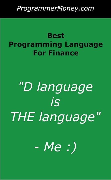 Best Programming Language For Finance Youtube