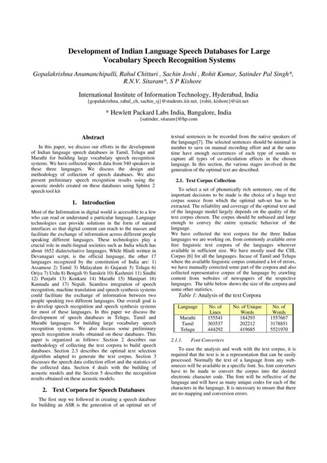 Development Of Indian Language Speech Databases For Large