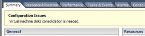 vmware Üzerinde virtual machine disks consolidation is needed hatası