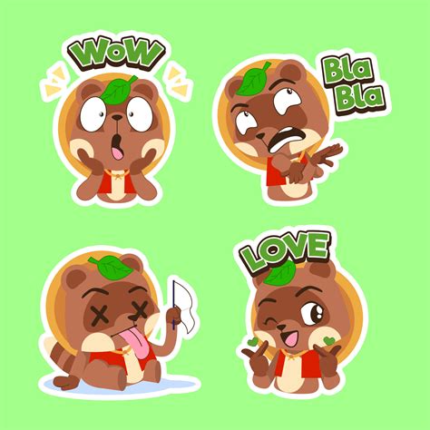 Cute Tanuki Vector Set Tanuki Illustration 16073361 Vector Art At Vecteezy