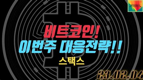 2월4일 비트코인 이번주 대응 전략 스택스 Youtube