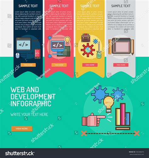 Infographic Web Development Stock Vector Royalty Free 596368076 Shutterstock