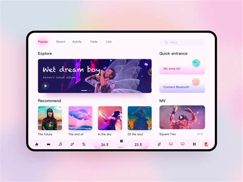 Hmi Car Music By Bbbeckham On Dribbble App Design Inspiration Dashboard Design Music Design