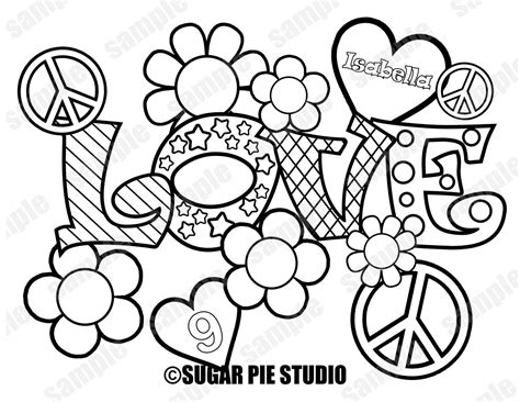 Peace And Love Coloring Pages Free Peace Coloring Page — Stevie