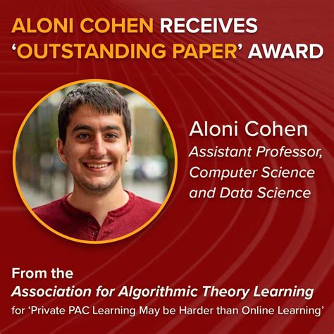 Assistant Professor Aloni Cohen Has Been Awarded Outstanding Paper