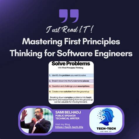 How First Principles Thinking Can Revolutionize Software Engineering Sami Belhadj Posted On