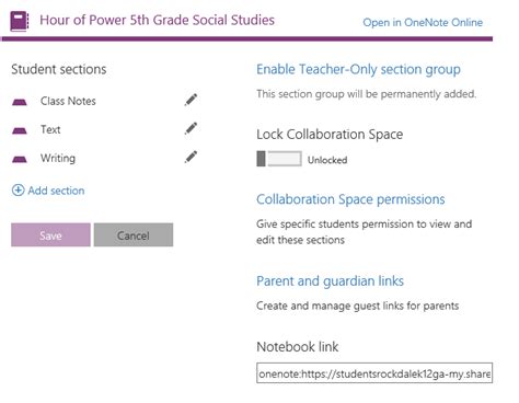 Add Ins OneNote Class Notebook