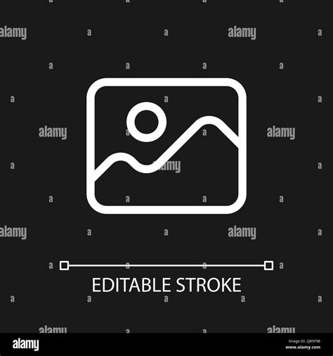 Image Pixel Perfect White Linear Ui Icon For Dark Theme Stock Vector Image And Art Alamy