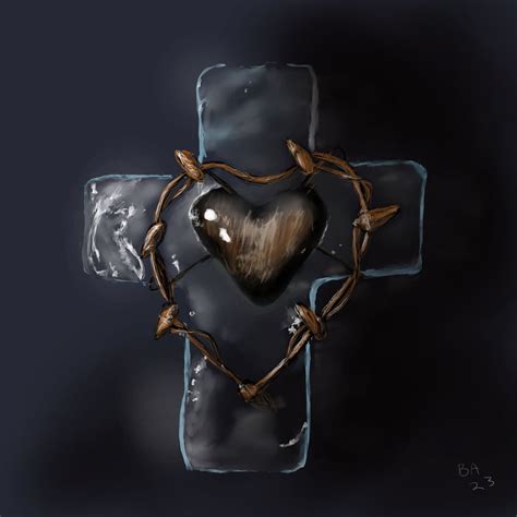 A Glass Cross I Painted In Krita Rkrita