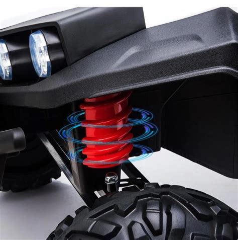 ელექტრო მანქანა ორადგილიანი ტყავის სავარძლით ლურჯი Veli Store