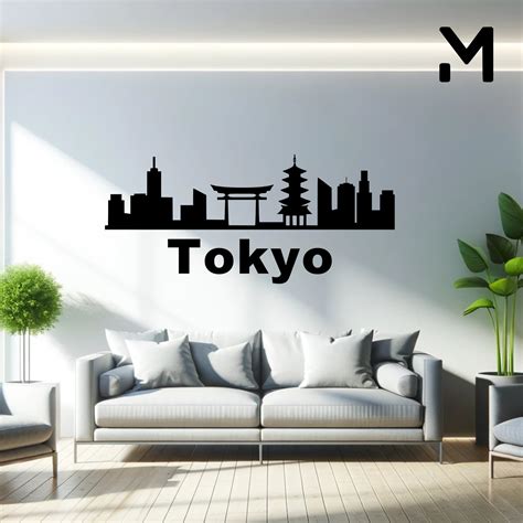 Free Stl File Wall Silhouette City Skyline Tokyo 👤・template To