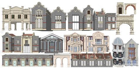 中式民国商业建筑su模型下载【id 1154048293】 知末su模型网