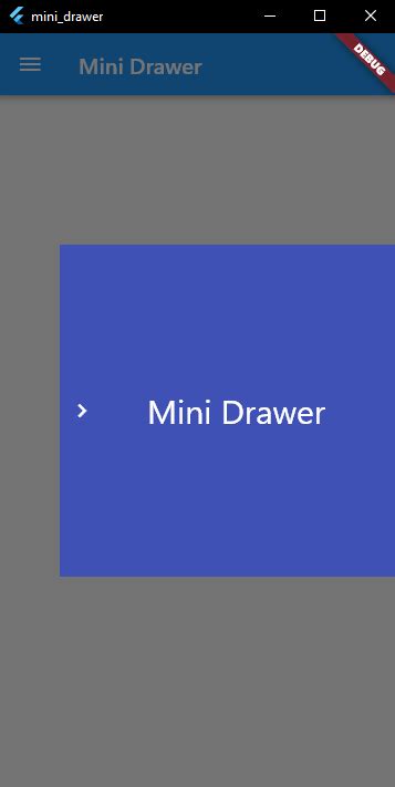 slidingdrawer mini button to open drawer like panel in flutter