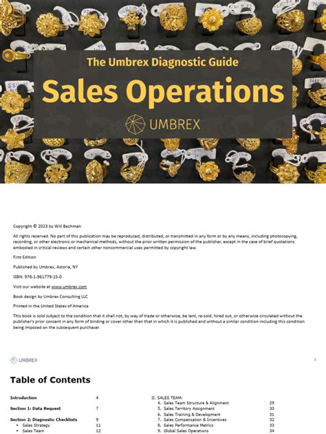 Umbrex Sales Operations Diagnostic Guide Pdf Strategic Management Sales